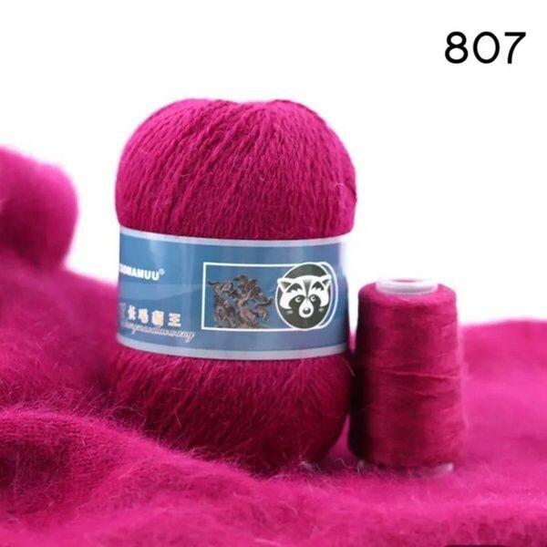 Пряжа Пух норки синяя этикетка Менса, Menca (807), 50г, 350м, 90% пух норки, 10% микрофибра (1 шт.)