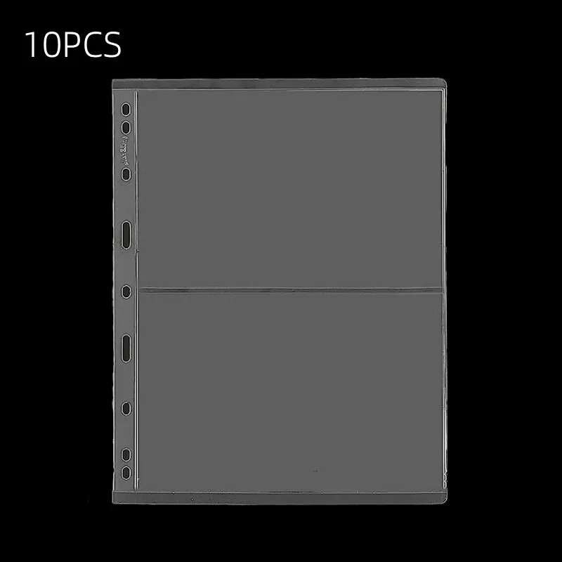 Страницы для альбома бумажных денег, ПВХ, 10/20 шт. Черный, 2 lines 10PCS