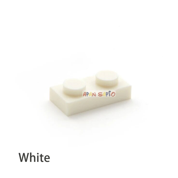 Белый кубик LEGO 1x2 APAN SAPIO 1000шт