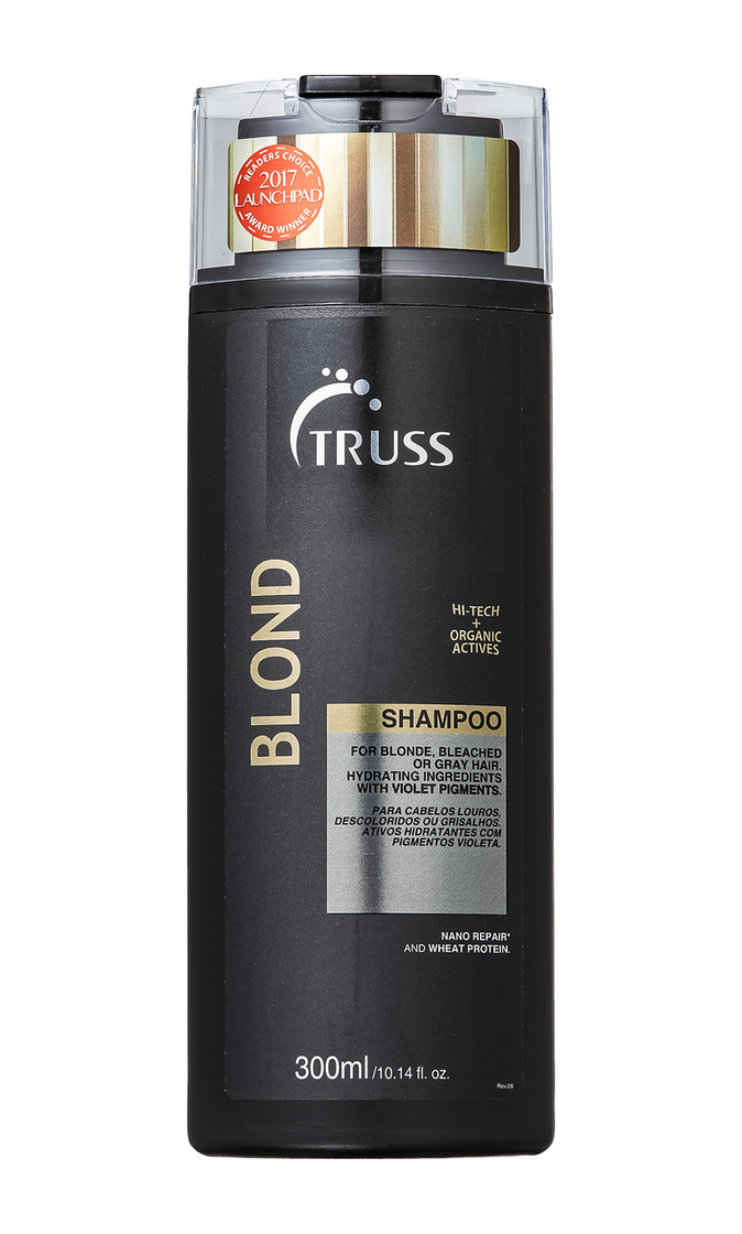 Шампунь TRUSS Professional Blond Shampoo 300ml, с фиолетовыми пигментами, для светлых, осветленных, обесцвеченных волос. — фото 1