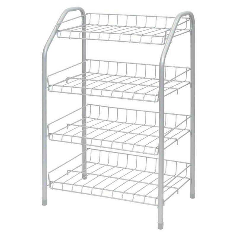 Полка для обуви 4-х полочная 460х280х700 Матовый серый, Ника ЭТ2/МС МАТ серый