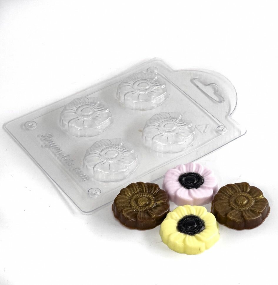 Форма для заливки мыла пластиковая - Анемона мини