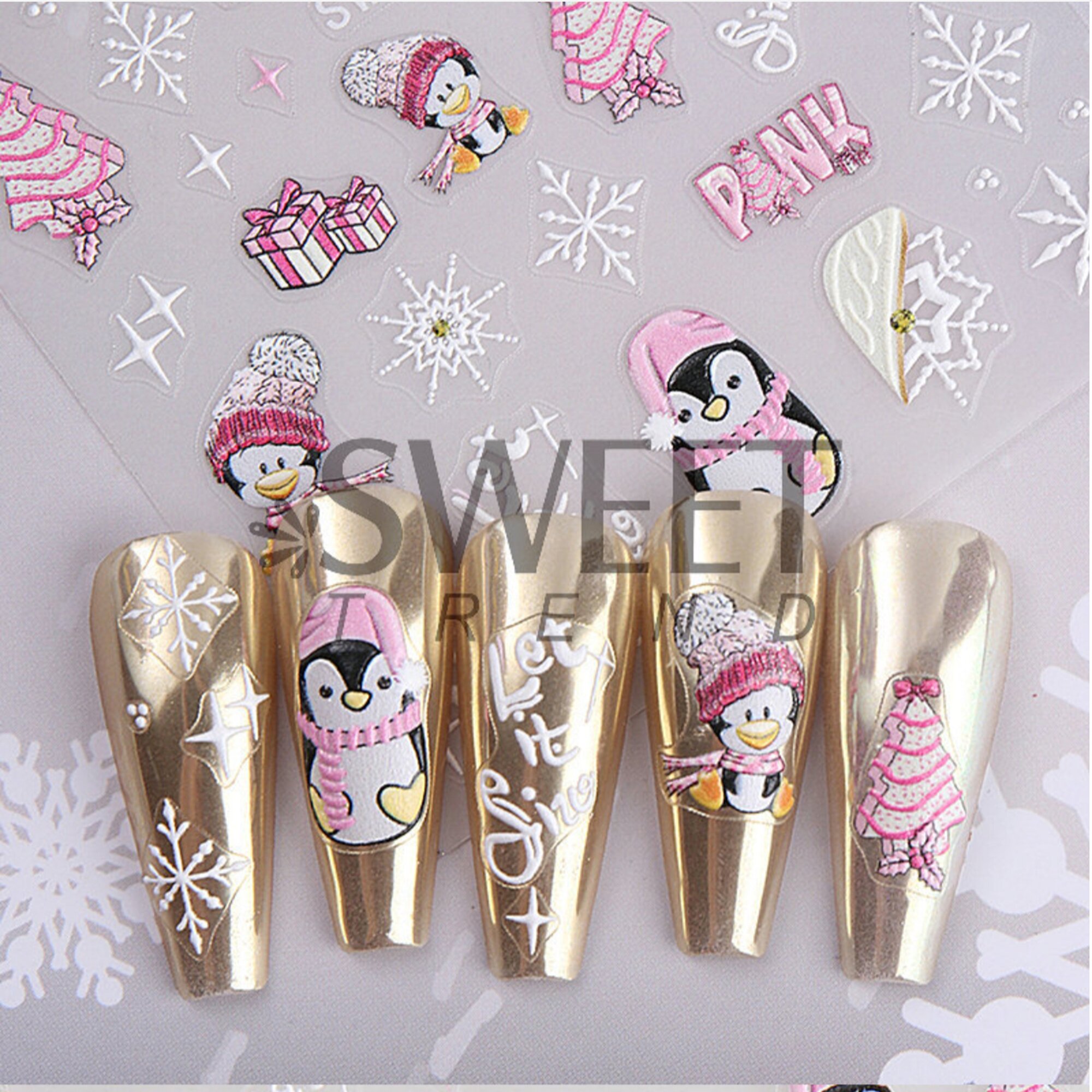 Наклейки для ногтей "Новый год"