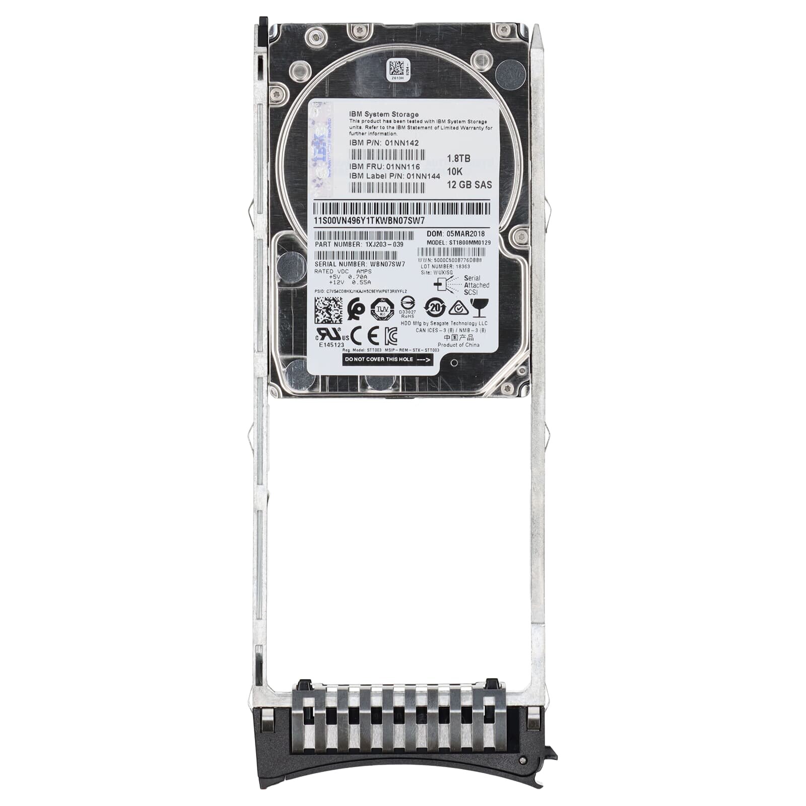 Жесткий диск IBM 1.8Tb 2.5" 01NN142 2078-AC6A 01NN116 ST1800MM0129