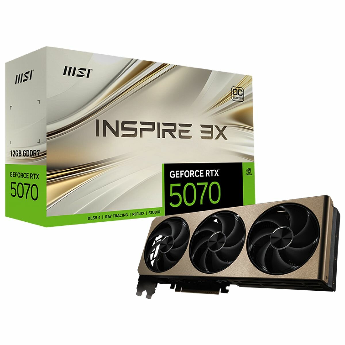 MSI RTX5070 INSPIRE 3X OC 12GB GDDR7 192bit 3xDP HDMI 3FAN RTL — отзывы ...