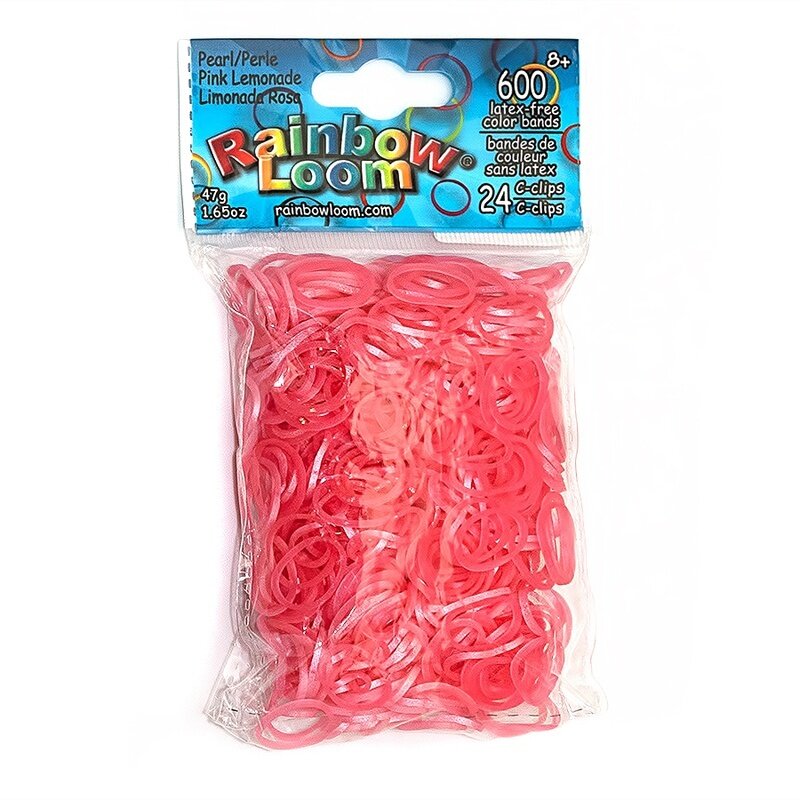 Резинки для плетения браслетов Rainbow Loom Розовый Лимонад Перламутр, Pearl Pink Lemonade (B0142)