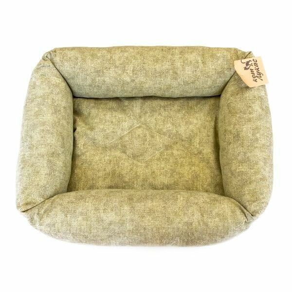 Лежанка Кот Лукас прямоугольная №3 текстиль, съемный чехол, 65х55х17 см