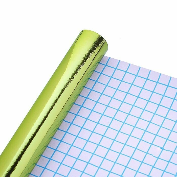 Самоклеящаяся пленка deVENTE металлизированная 45x300 см, светло-зеленая, BOPP с алюминиевым напылением