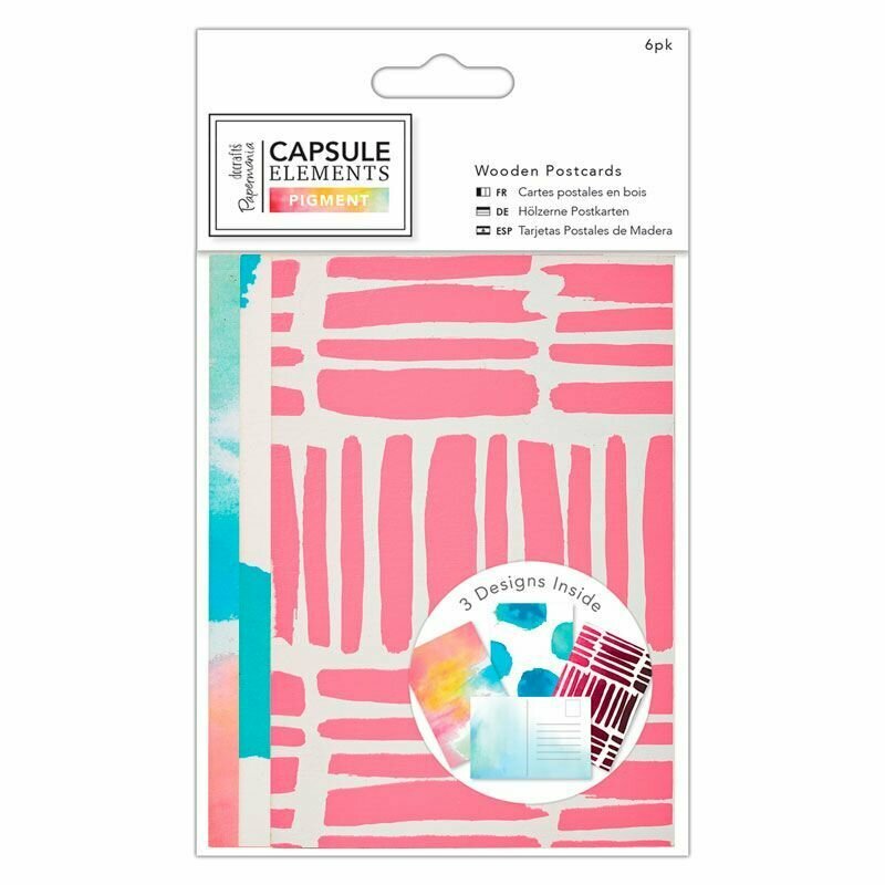 Набор открыток docrafts "Papermania", Elements Pigment, 3 дизайна, 6 шт