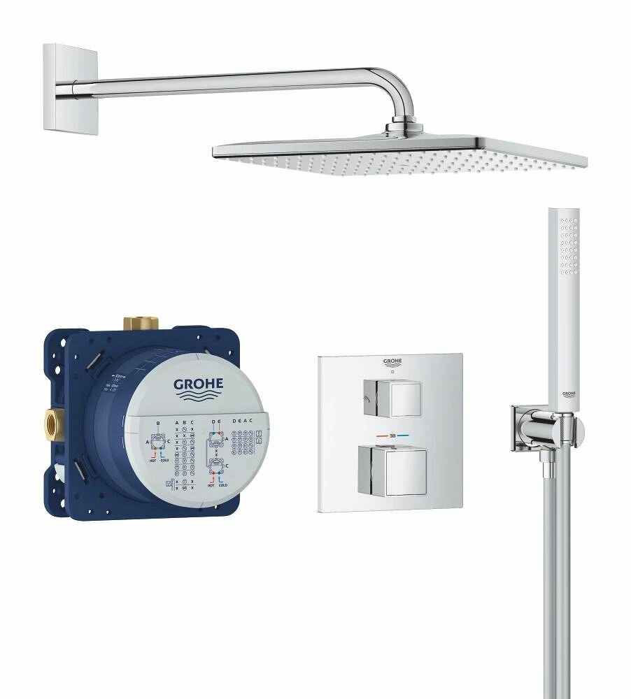 GROHE Precision Cube Встраиваемый душевой комплект, с лейкой Vitalio Rain Mono 310 Cube - cashback