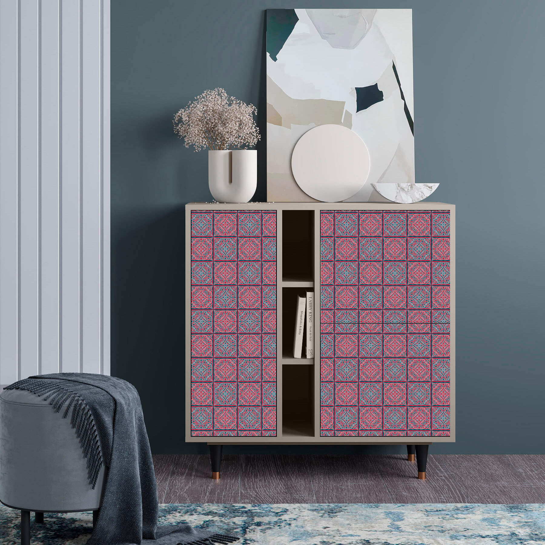 Комод - STORYZ - BS5 Riviera Mosaic, Размер - 94 x 96 x 41 см, Цвет корпуса - , Сатин