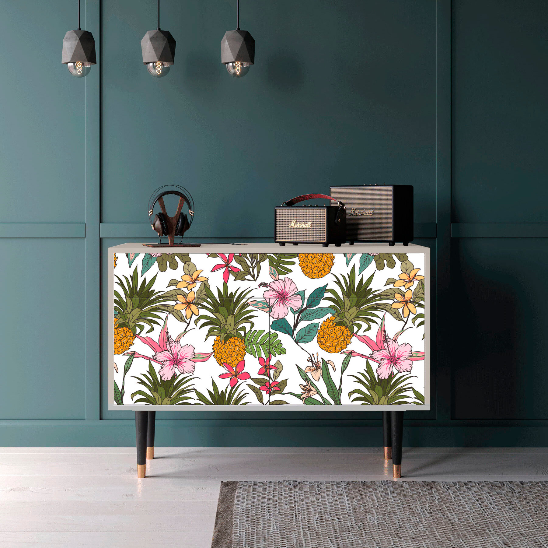 Комод - STORYZ - BS4 Estival Fruit, Размер - 115 x 85 x 48 см, Цвет корпуса - Сатин