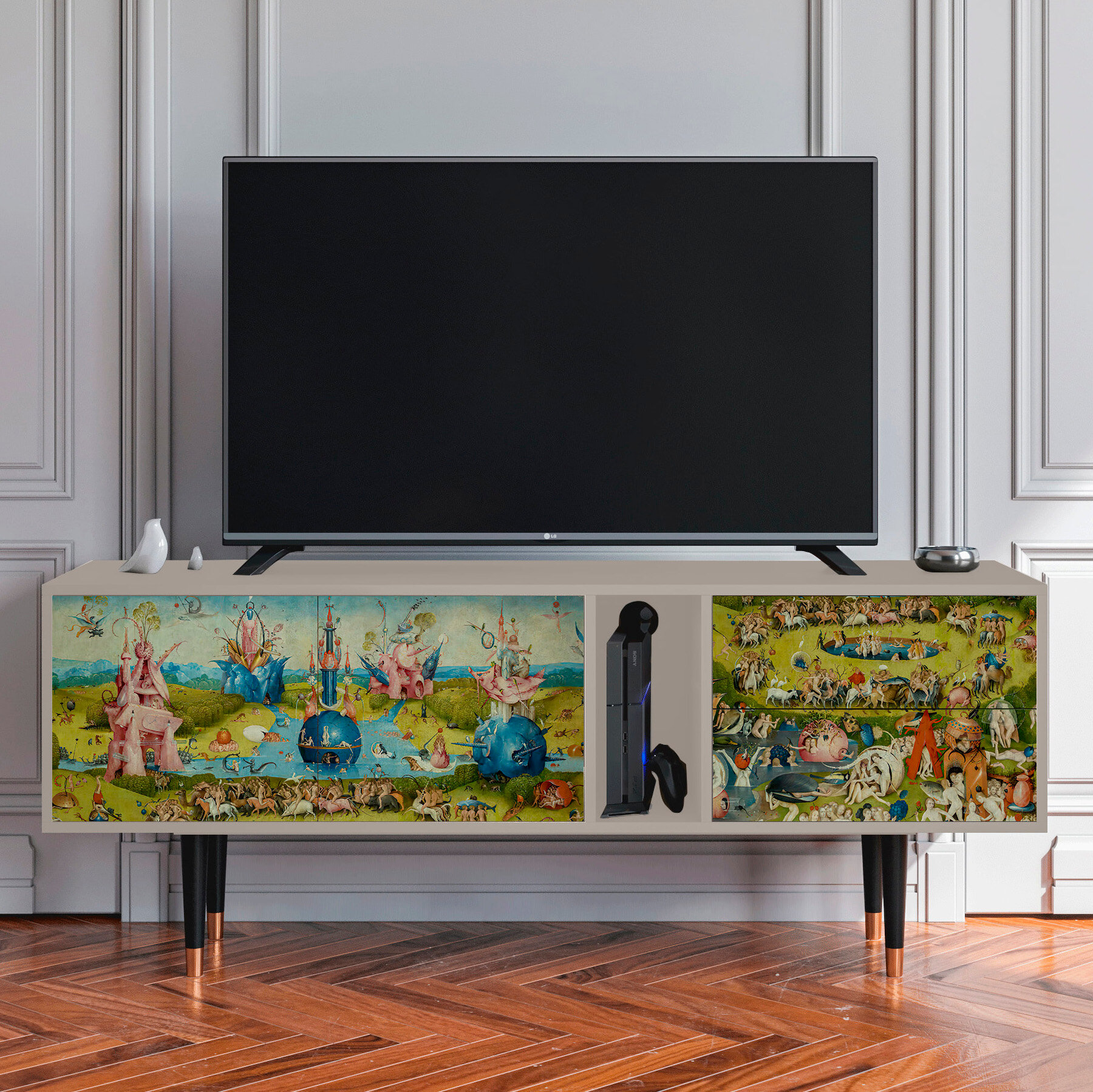 ТВ-Тумба - STORYZ - T1 The Garden by Hieronymus Bosch, Размер - 170 x 69 x 48 см, Цвет корпуса - , Сатин