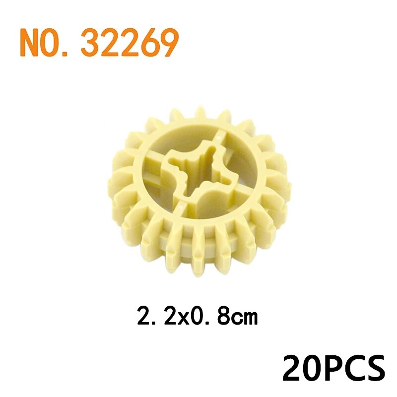 Leduo 32269-Beige20pcs Шестерня для конструктора