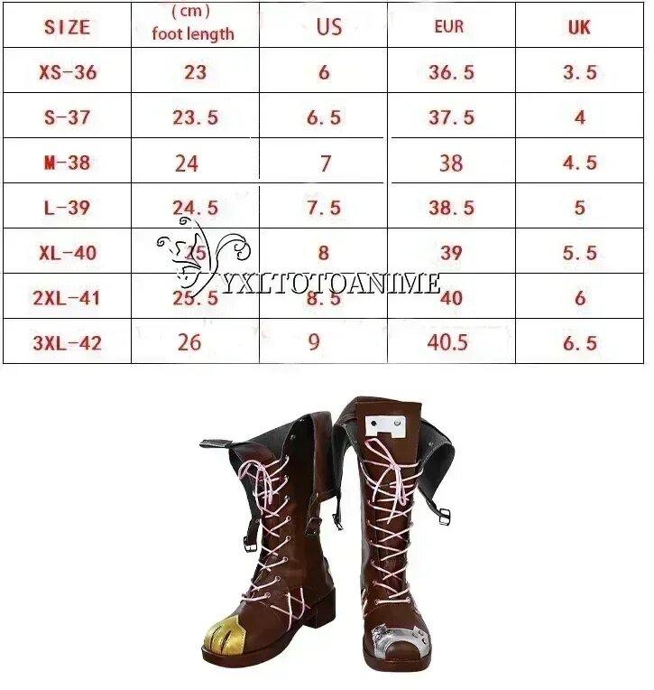 Косплей костюм Jinx XYLTOTOANIME Коричневый, XXXL, only shoes