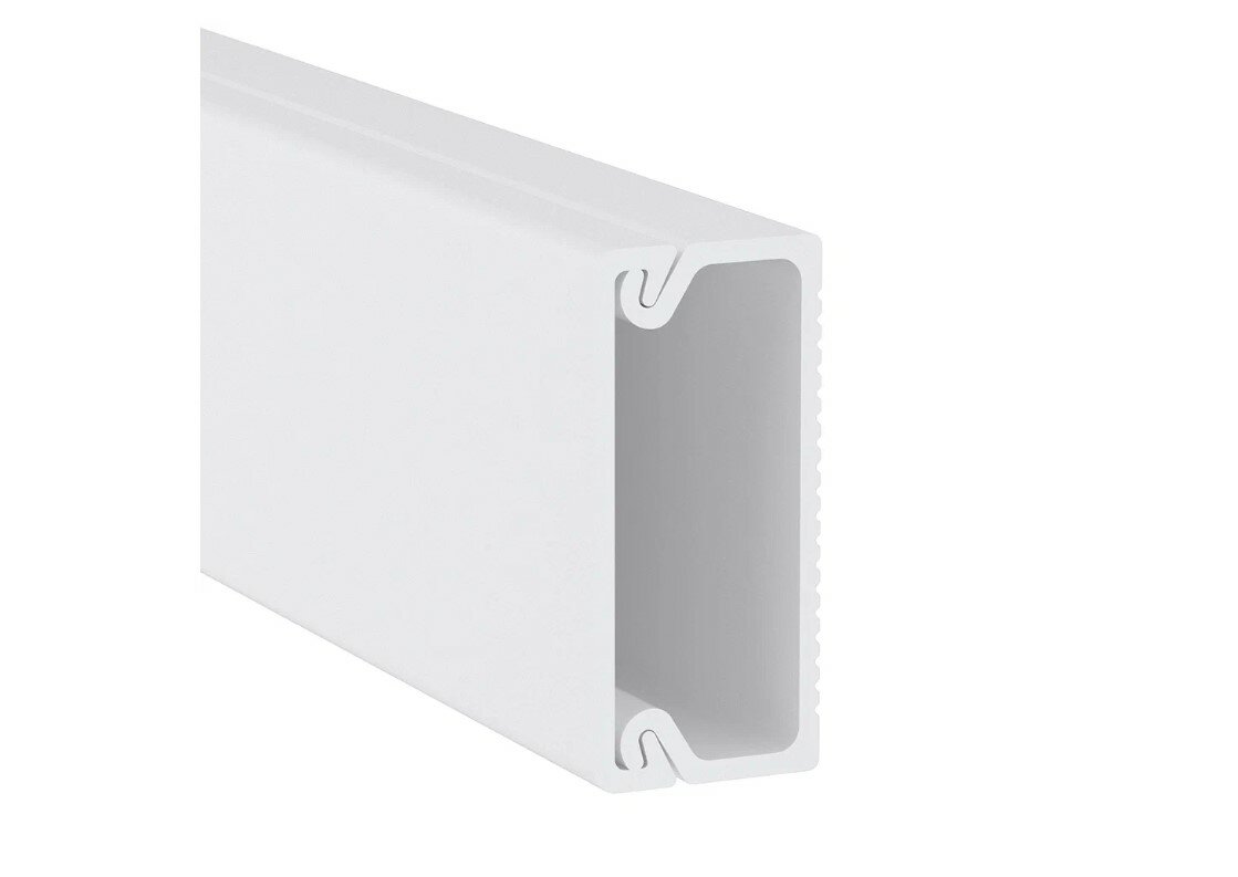 Кабель-канал DKC 22х10 мм белый, матовый, 2 м (00317), без берегородки