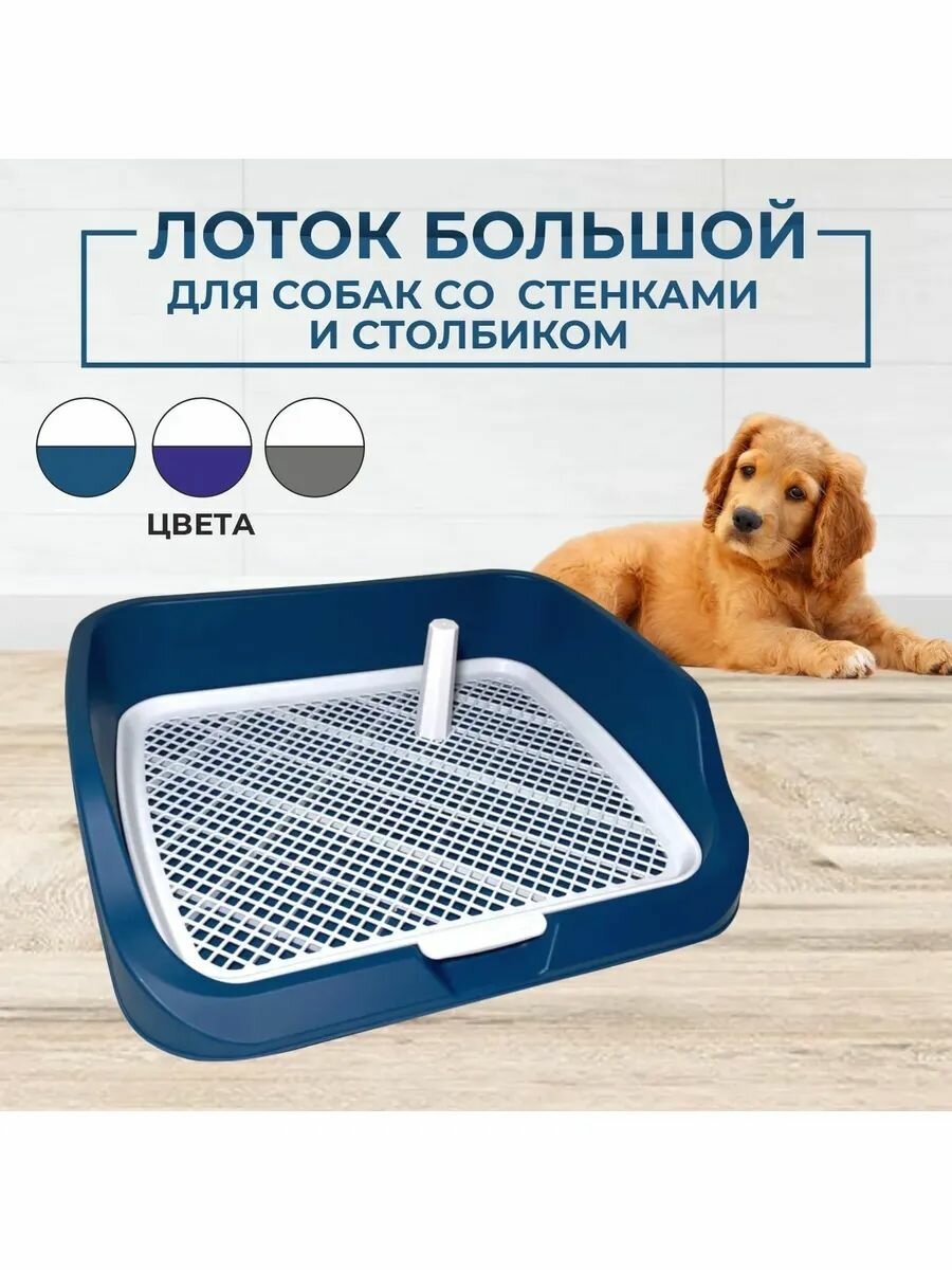 Лоток туалет для собак со столбиком