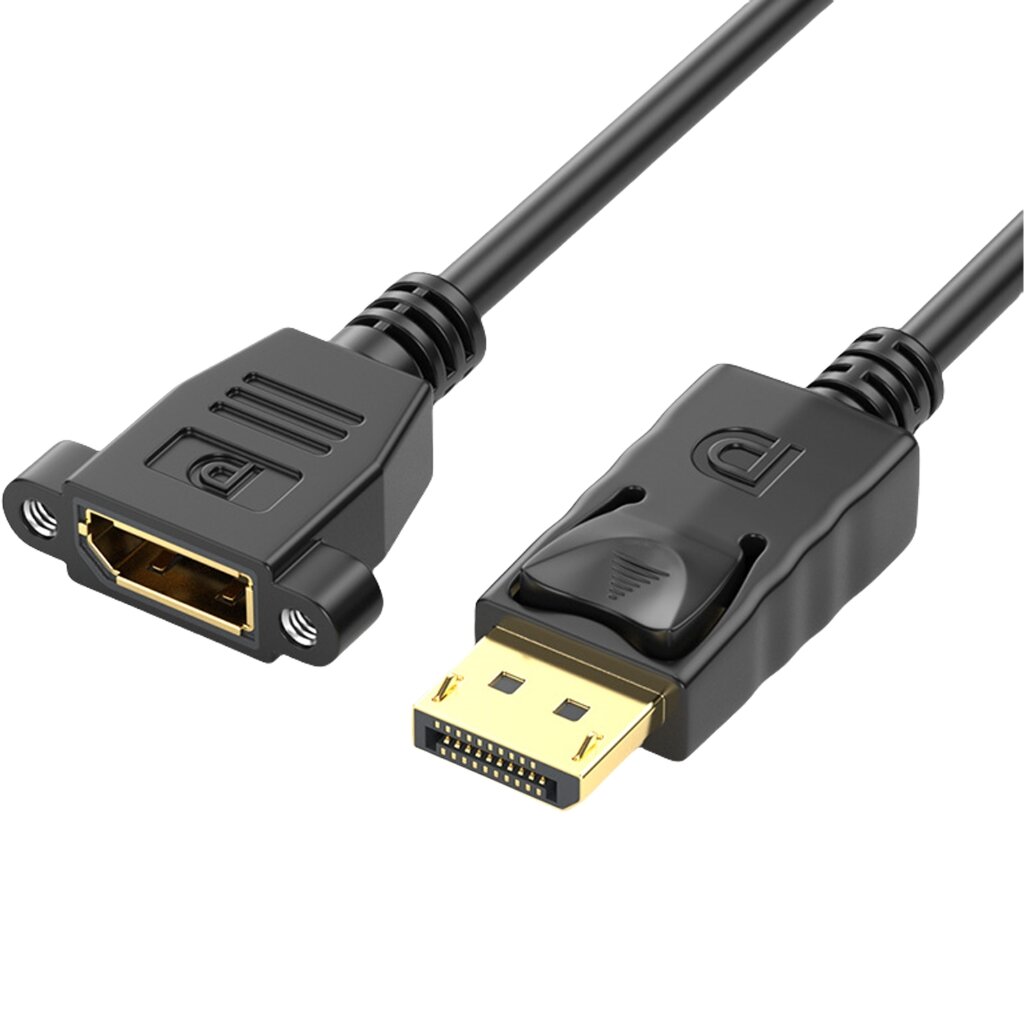 Удлинительный кабель DP от мужчины к женщине ПВХ-тип видеокабеля 4k60hz-30 см-тип прямой головки