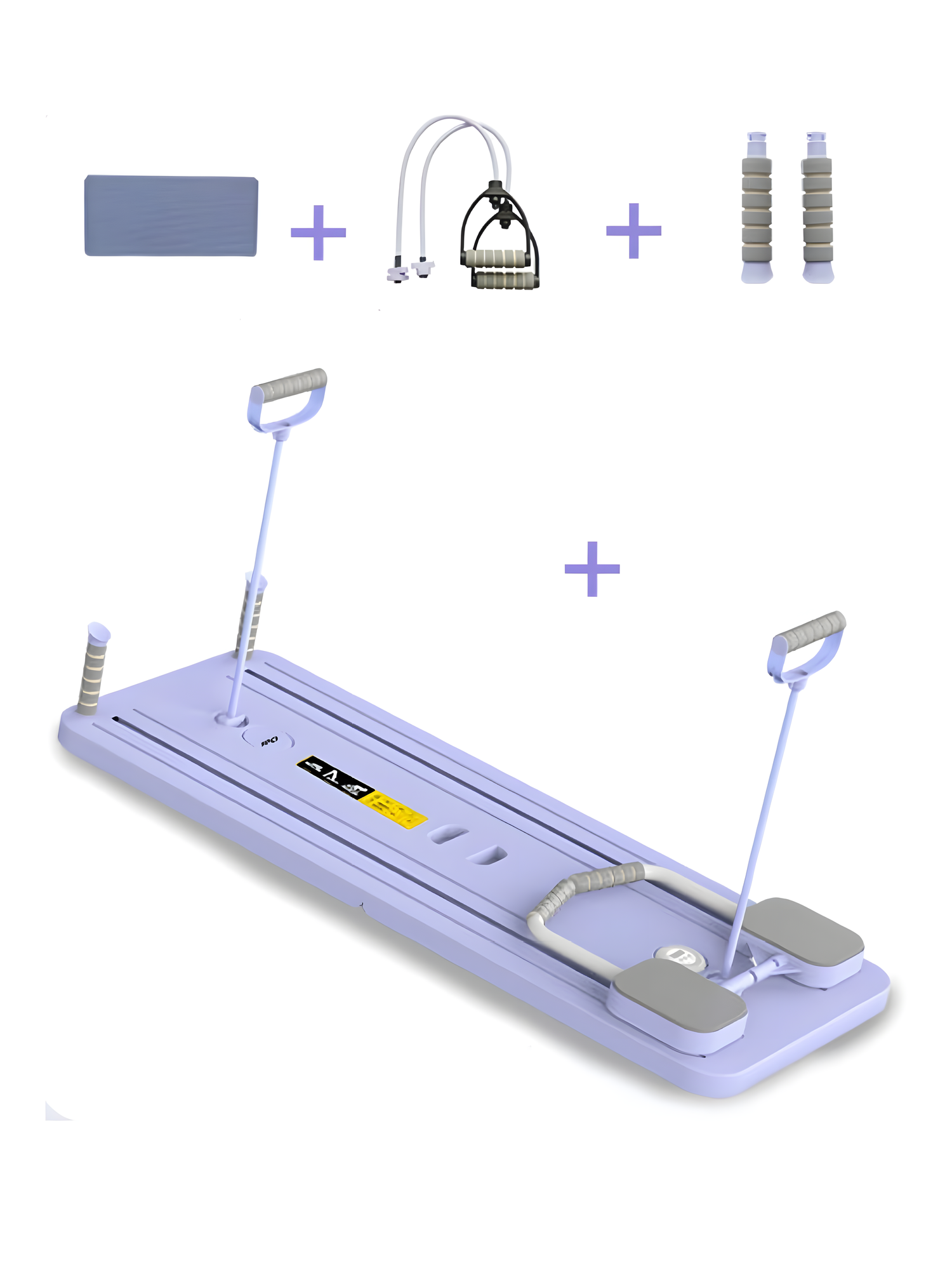 Доска для пресса, многофункциональная, складная, с набором из 5 аксессуаров, фиолетовый