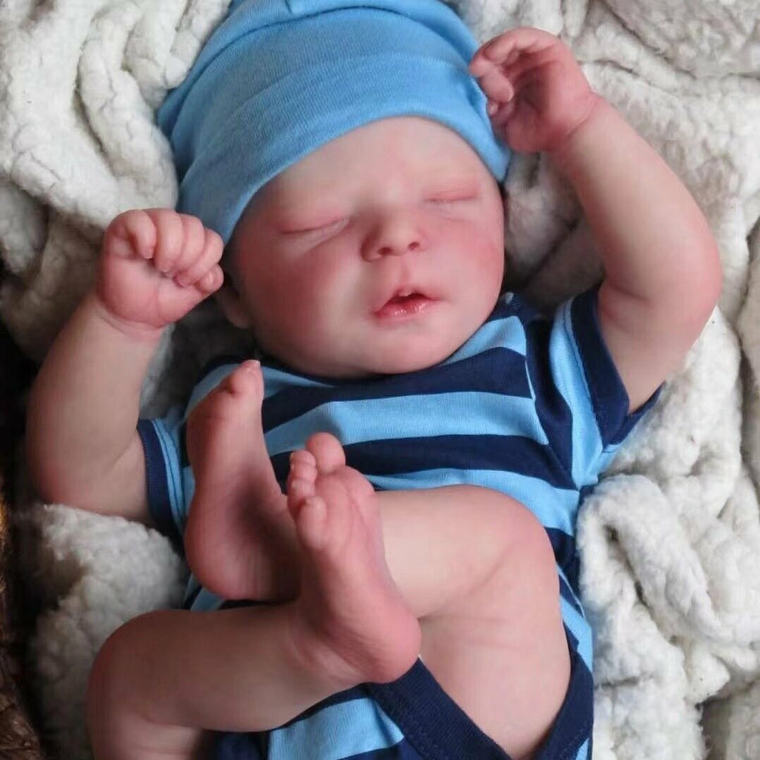 Реалистичная полноразмерная силиконовая кукла реборн Девочка 48 см можно купаться в воде