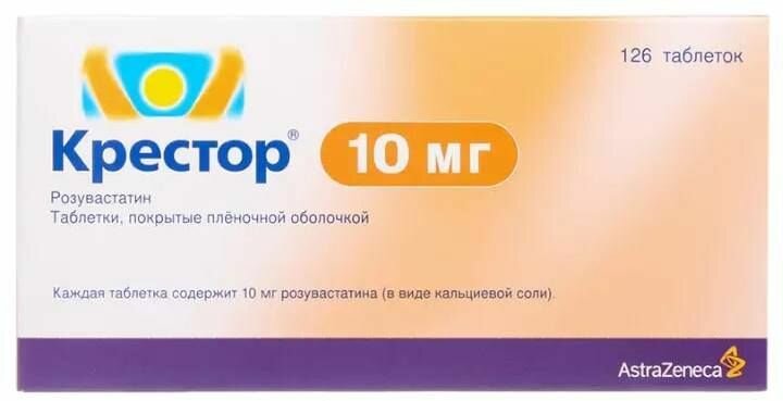 Крестор, таблетки покрыт. плен. об. 10 мг. 126 шт.