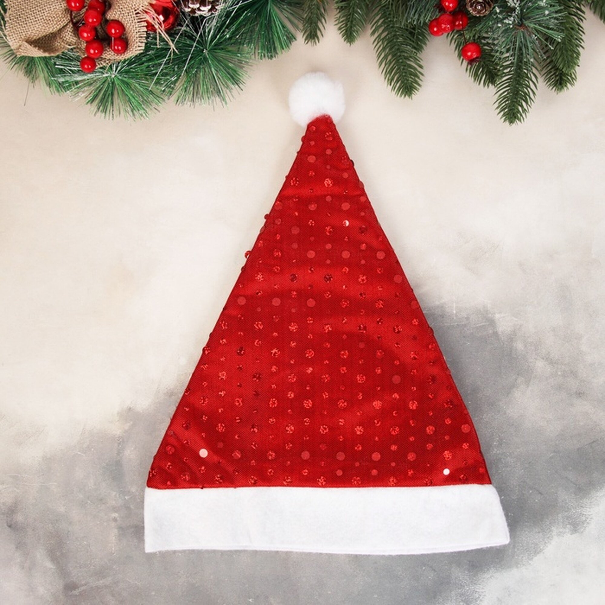 Колпак Зимнее волшебство «Праздничные капли», текстиль, 28x35 см