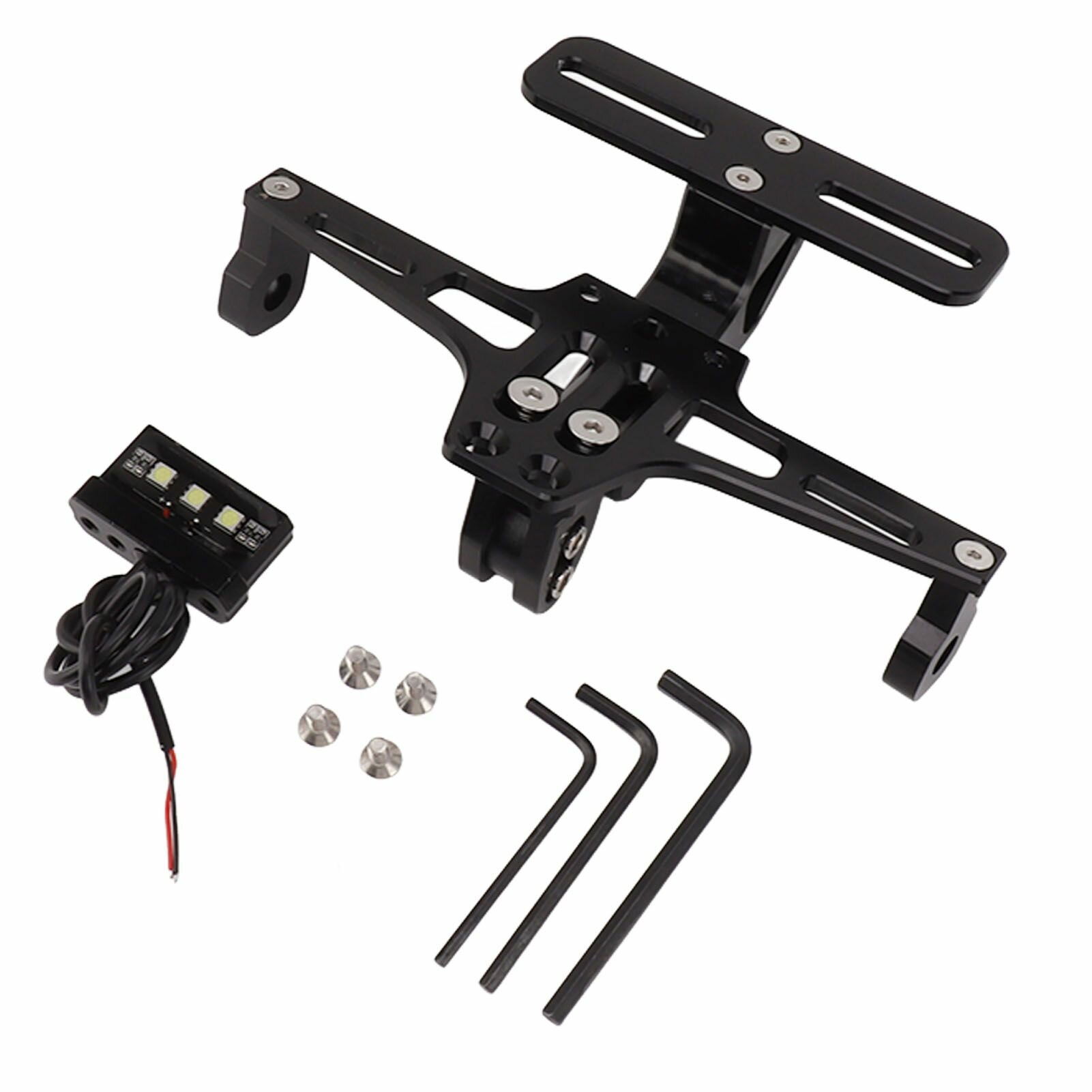 Регулируемое крепление номерного знака с подсветкой, алюминиевое