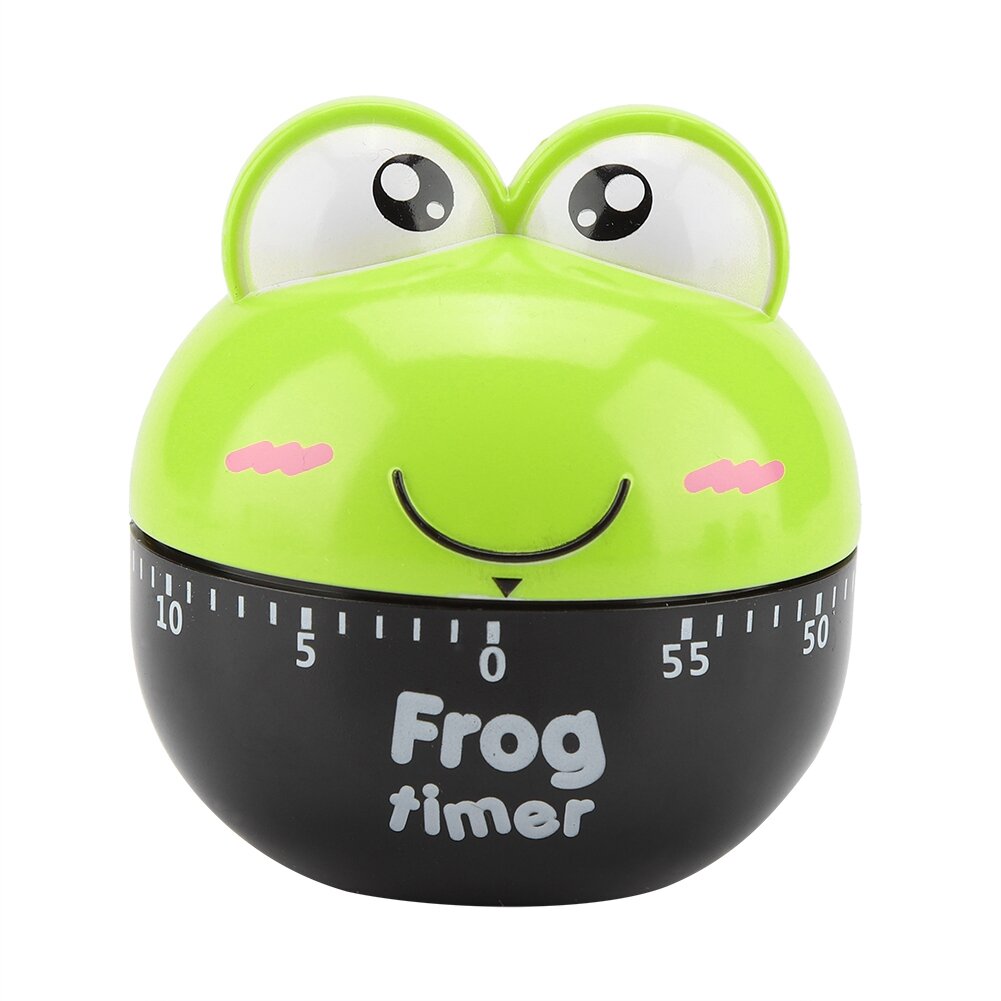 Мультфильм животных формы кухонные таймер механические стойки часы для приготовления времени приготовления времени (зеленый)