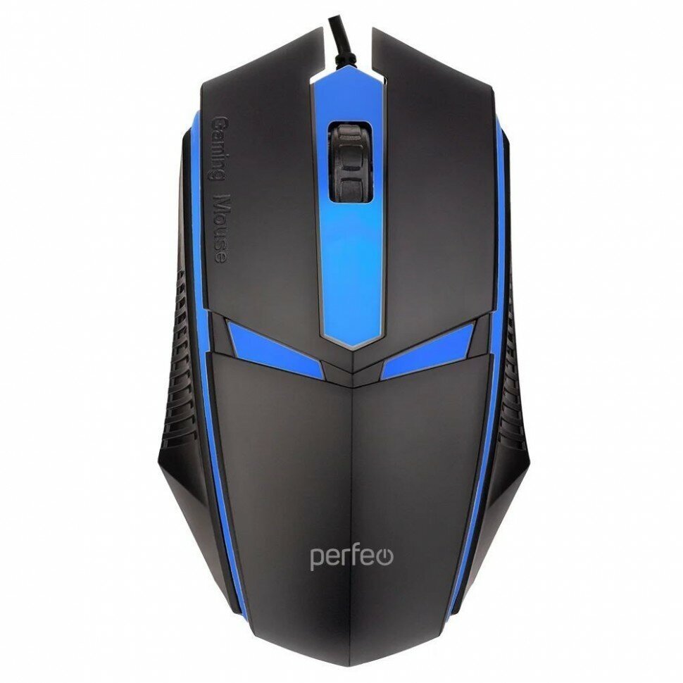 Мышь компьютерная игровая Perfeo оптическая "FACE", 3 кн, USB, чёрн, GAME DESIGN, 7 цв. подсветка, 1000 DPI, 1 шт.