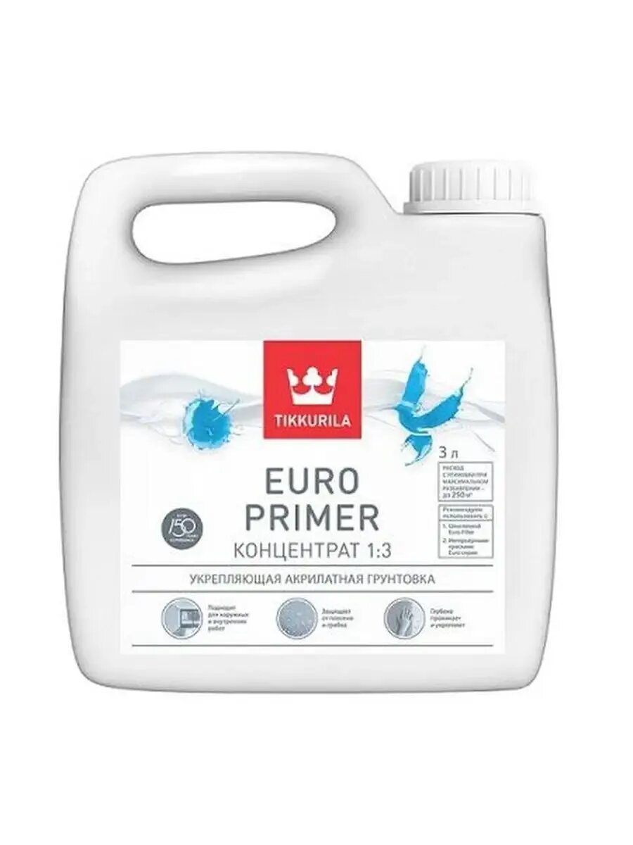 Грунтовка универсальная прозрачная 3 л