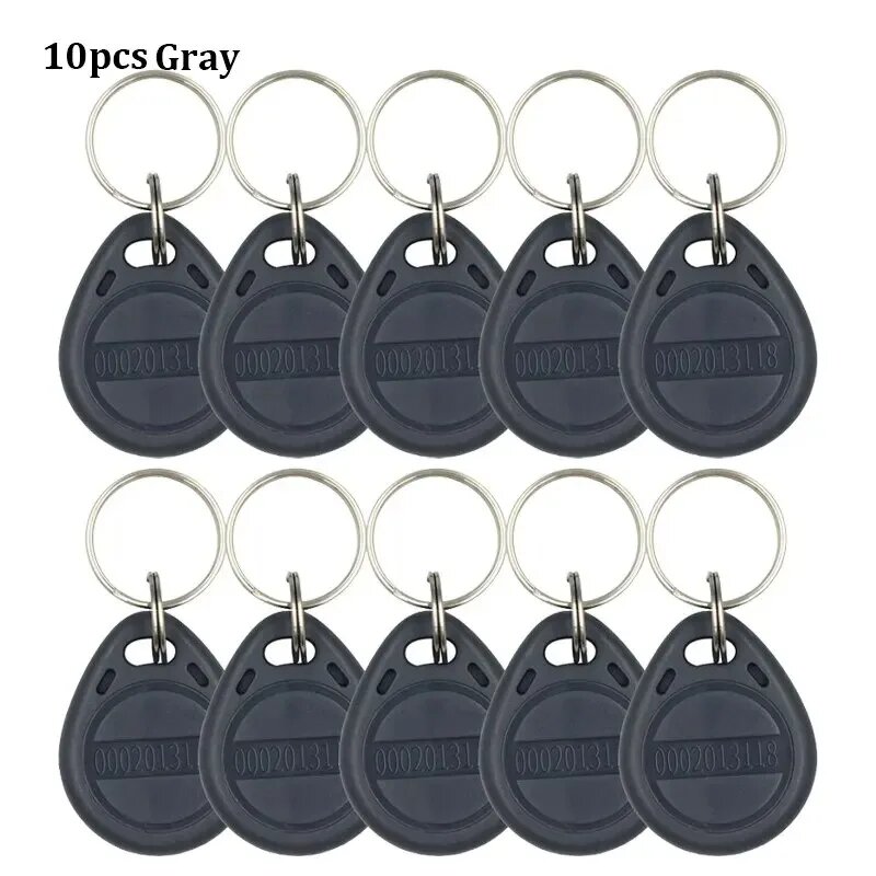 RFID брелоки 5YOA TK4100/EM4100 125 кГц Серый, 10Gray-KeyTK41
