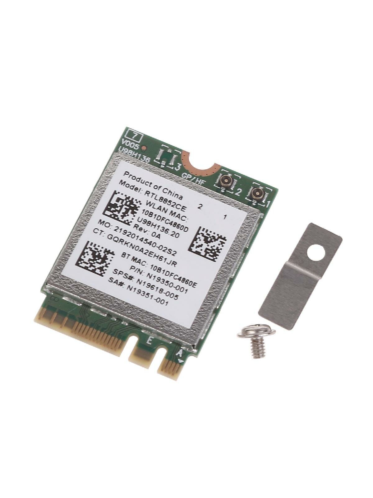 RTL8852CE Dual Band 2.4G/5G WIFI6 802.11ax WIFI Card 1800M BT5.0 Module Network NGFF M.2 For laptop/PC Support Win10