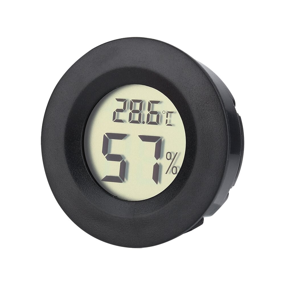 Hilitand Digital Cigar Humidor Hygrometer Thermometer Black Round Face Stock Offer