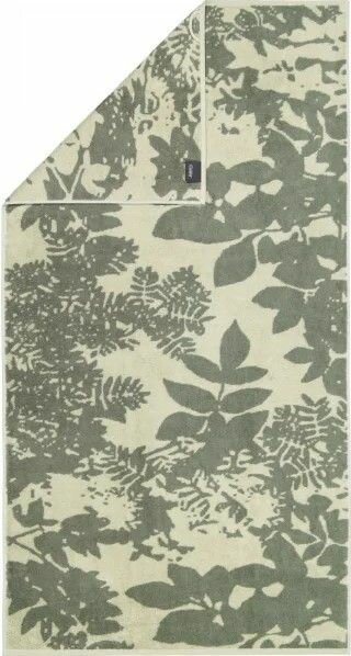 Полотенце Cawo "Park", махровое, 100% хлопок, 70x140см, зеленое/светло бежевое