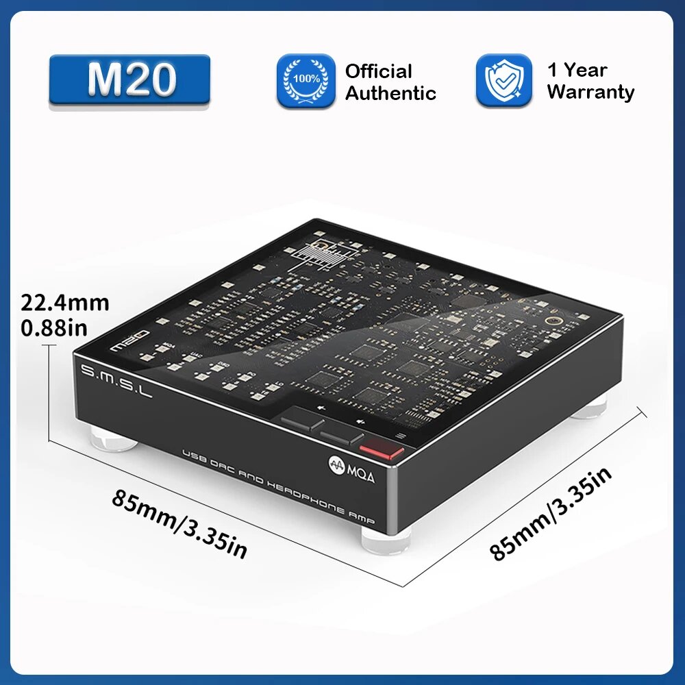 SMSL M20 Портативный ЦАП для наушников M20 Black