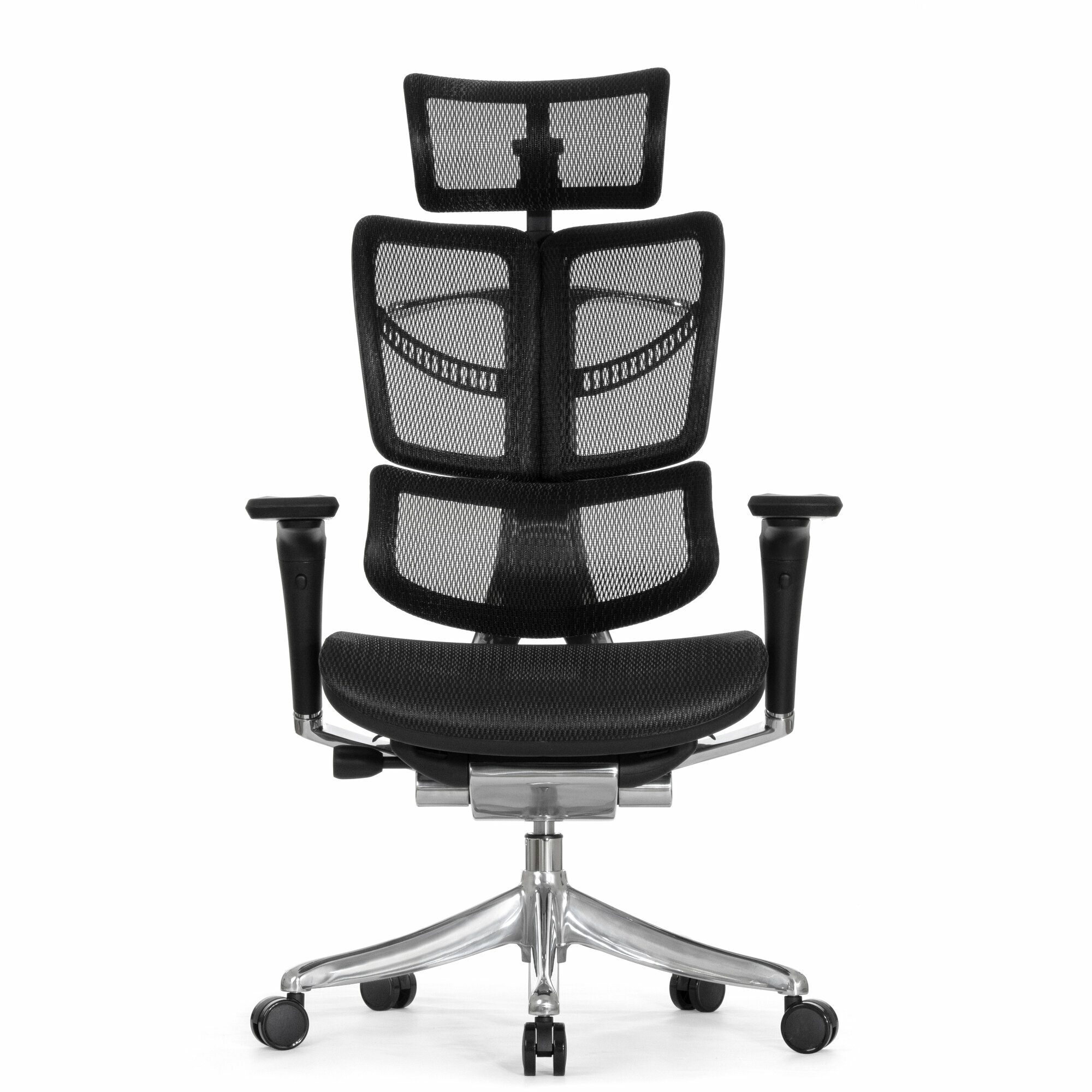 Кресло компьютерное FALTO FLY 2 (5D подголовник, подлокотники 6D(360), сетка, черный)