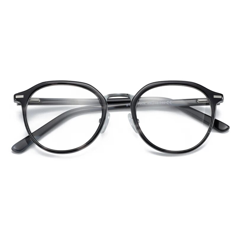 Круглые очки ZENOTTIC, оправа 004 GREY DEMI