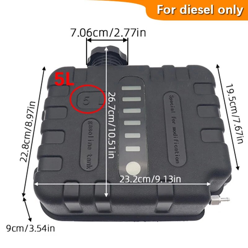 Бак для хранения масла 5л/8л с крышкой, воздушный дизельный нагреватель, топливный бак, прочный 5L