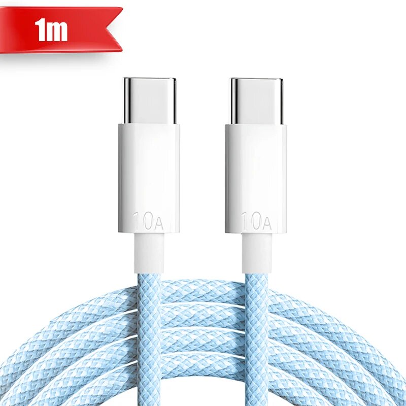 PD 120 Вт Кабель для быстрой зарядки типа C к C для Apple IPhone 16 15 Pro Max Plus Линия быстрой 1m