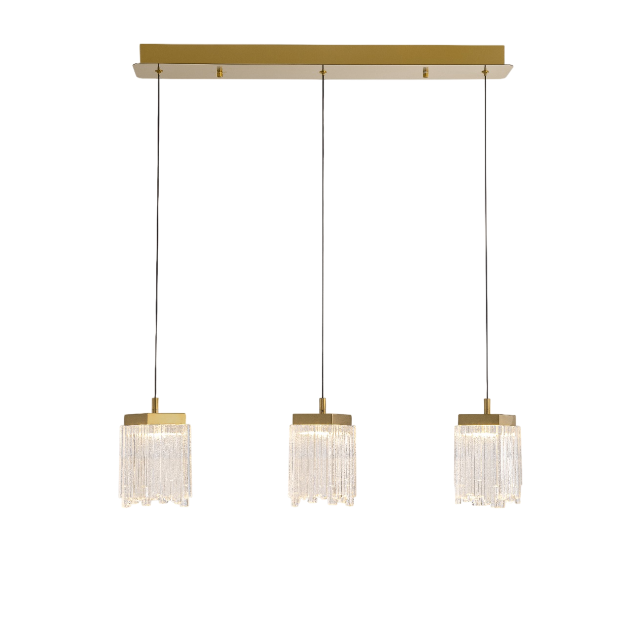 Подвесной светильник Delight Collection MD25020403 MD25020403-3B2 Satin gold MD25020403-3B2, Прозрачный/Золотой, LED, 3 x 5 Вт.