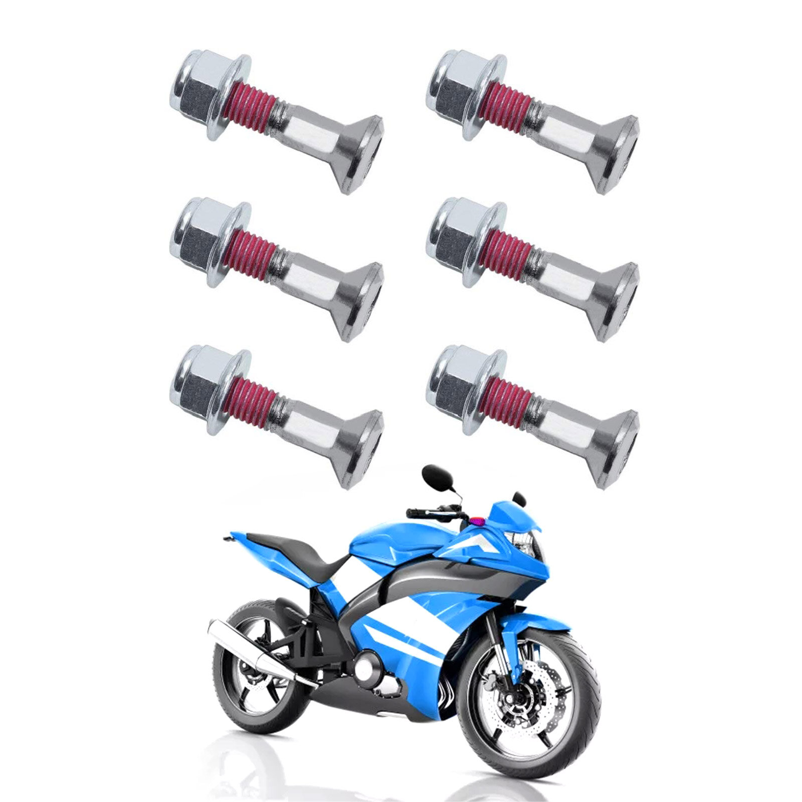 Набор звездочек M8x30 с болтами и гайками для внедорожников 6 шт