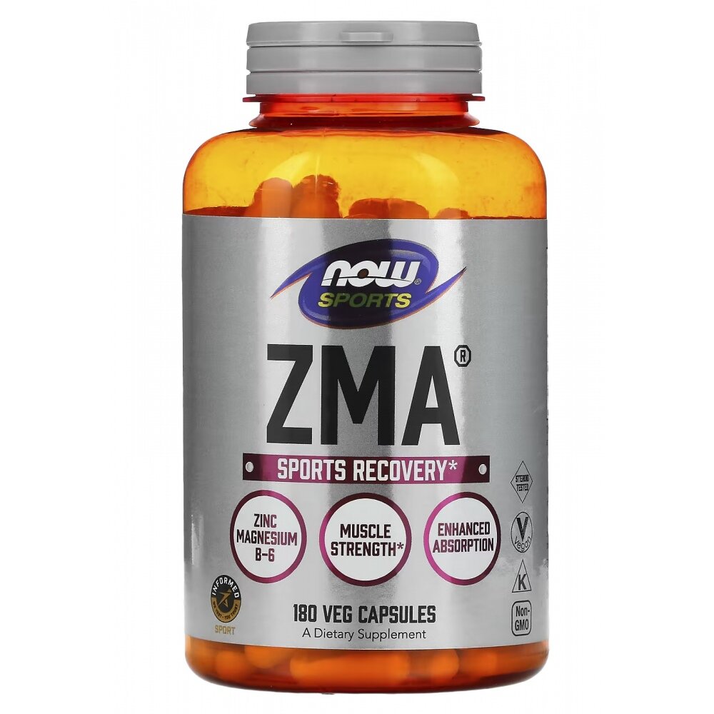 NOW ZMA, 180 капсул вегетарианских
