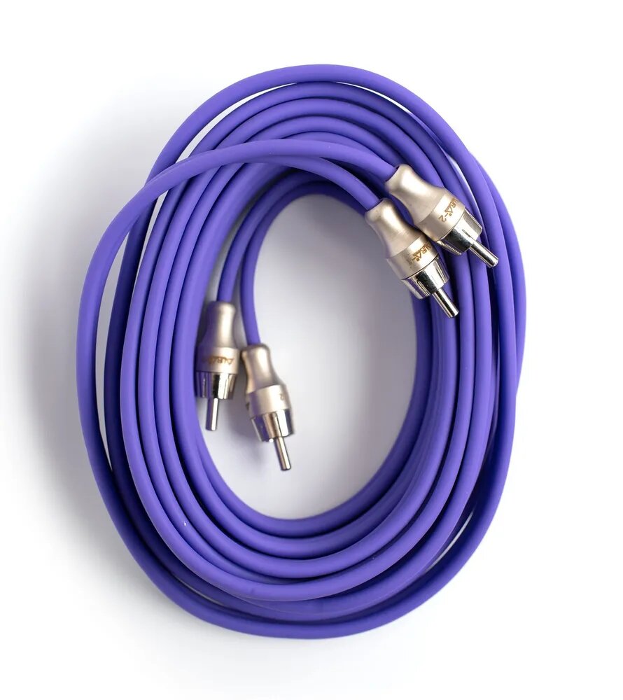 Кабель RCA, 2 канала, 5м, коаксиальный, бескислородная медь, двойной экран, AurA RCA-B250 MkII