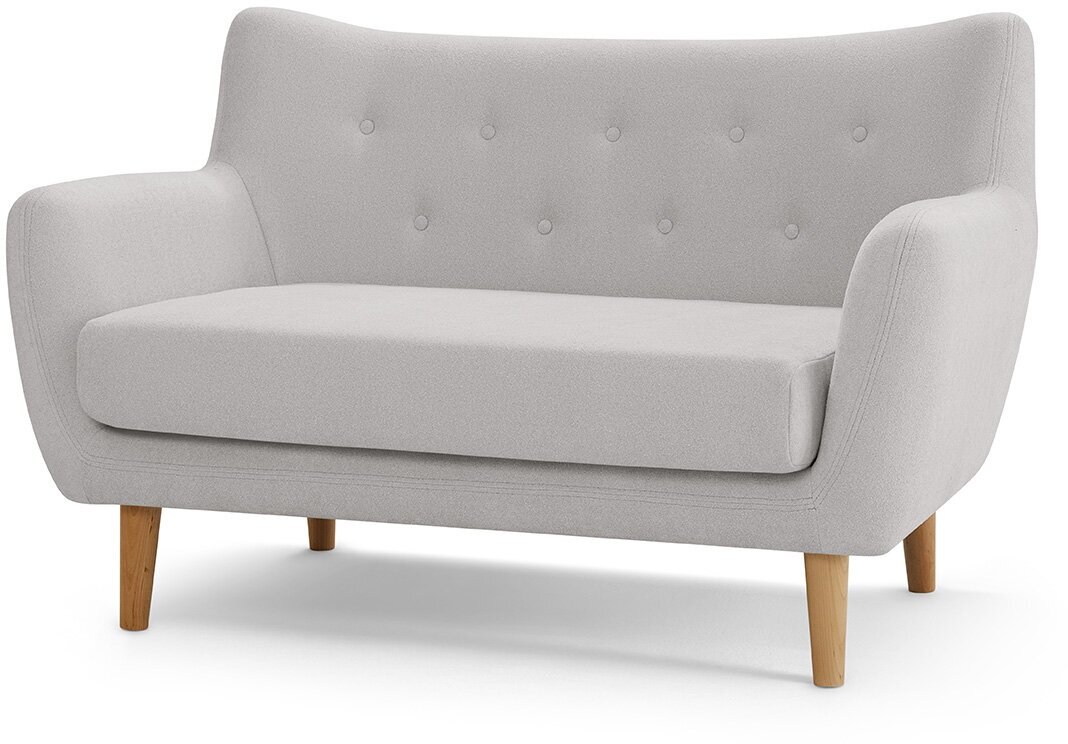 Диван SCANDICA Мей прямой, 137х85х89 см, обивка букле, цвет светло-серый