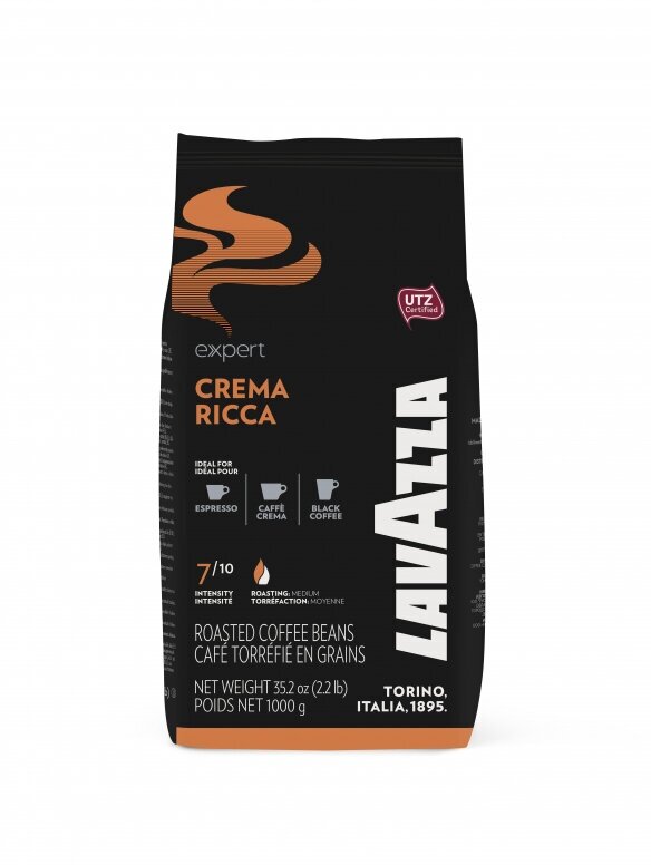Кофе Lavazza Crema Ricca Expert в зернах, 1кг