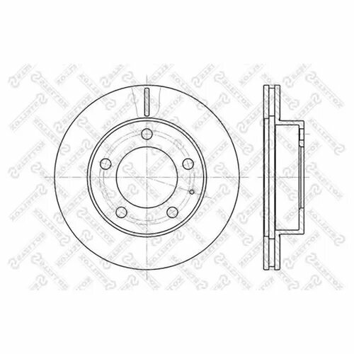 Диск тормозной передний MAZDA 626/MX-6/XEDOS 6 1.6-2.5 91], 60203227VSX (упаковка 2 шт.), STELLOX 6020-3227V-SX