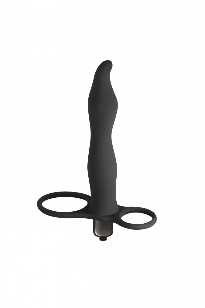 Вибронасадка для двойного проникновения Pure Passion Flirtini black (15.9, Ø 2.8 см)