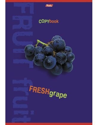 Хатбер 80Т4влВ3/FF-1 Тетрадь fresh fruit, ф. а4, кл, офсет, выбороч. лак, 80 л, рисунок виноград хатбер
