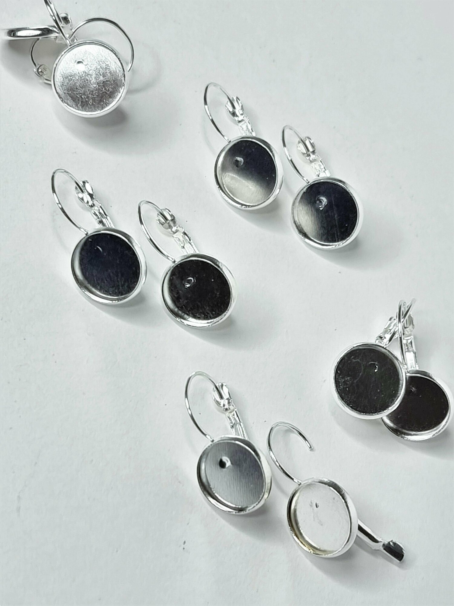 Швензы под вклейку d12мм. Светлое серебро. 5пар.