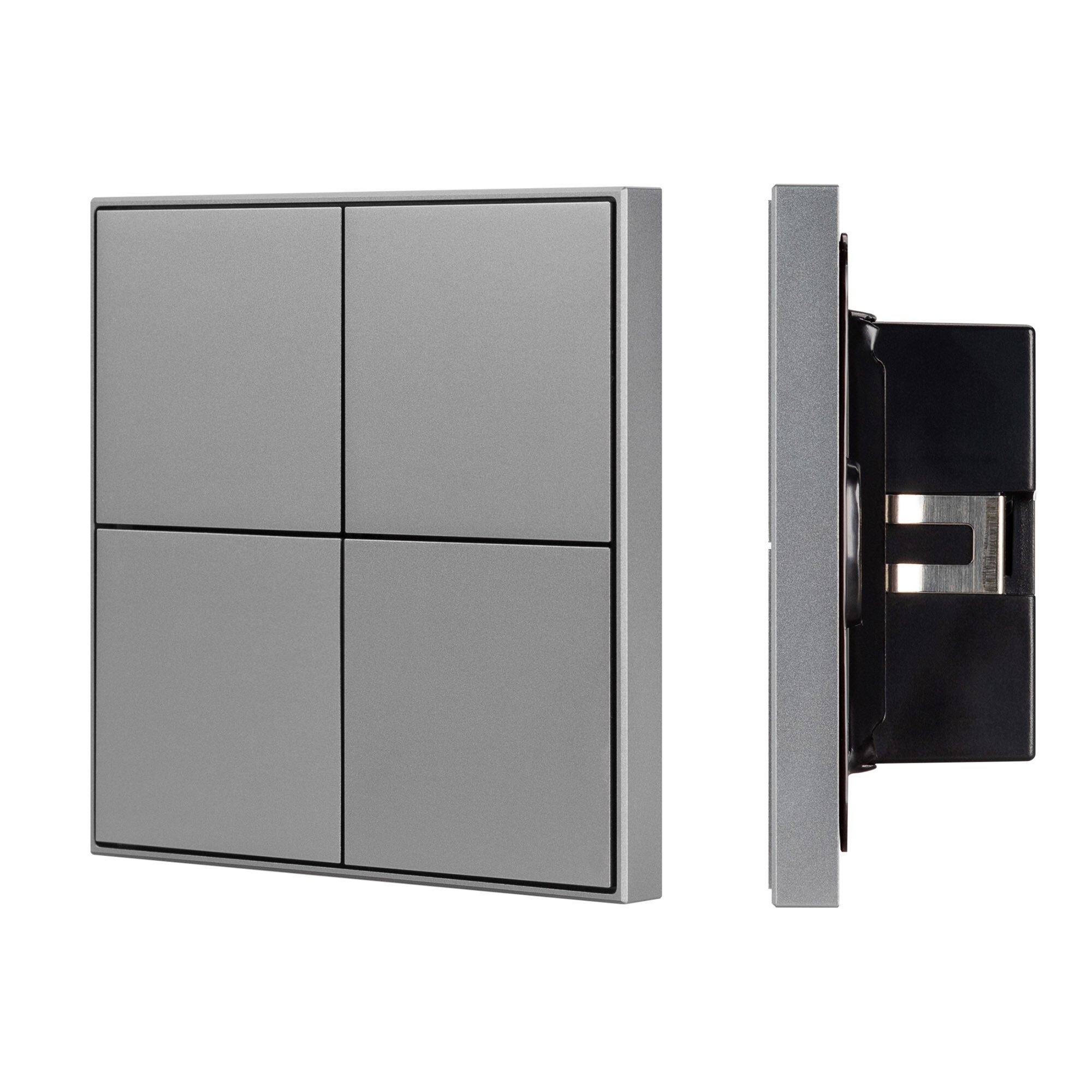 INTELLIGENT ARLIGHT Кнопочная панель KNX-304-23-IN Grey (BUS, Frame) (IARL, IP20 Металл, 2 года) 038402
